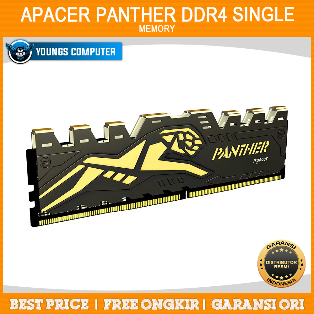 Jual RAM APACER PANTHER 8GB 3200 SINGLE - Golden Heatsink Longdimm DDR4 ...