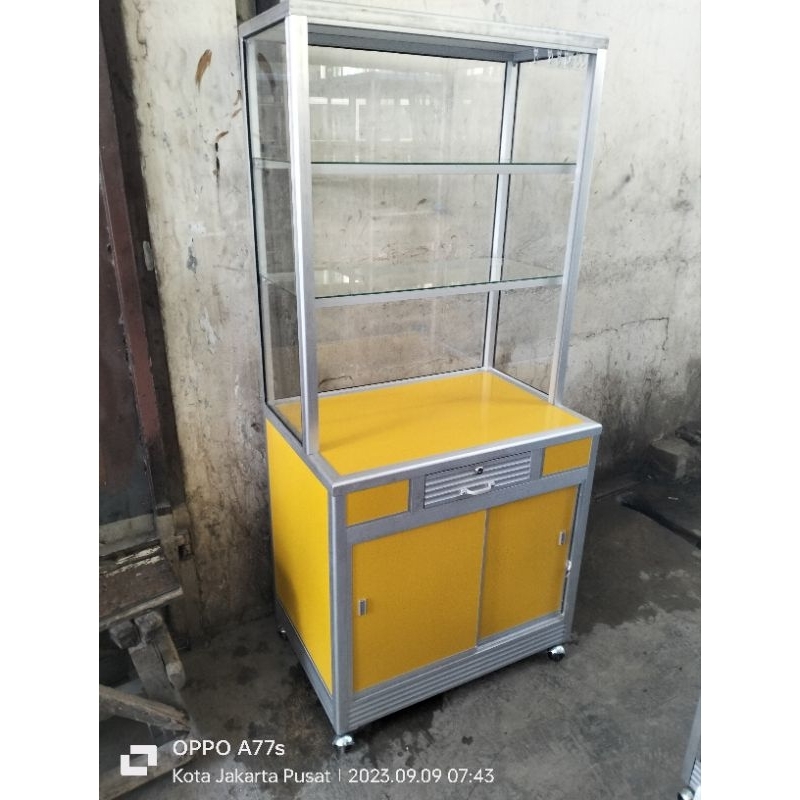 Jual etalase makanan panjang 75 acp kuning | Shopee Indonesia