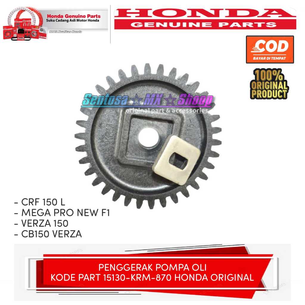 Jual [ CRF 150 L / VERZA 150 / MEGA PRO F1 ] GIGI / PENGGERAK POMPA OLI ...