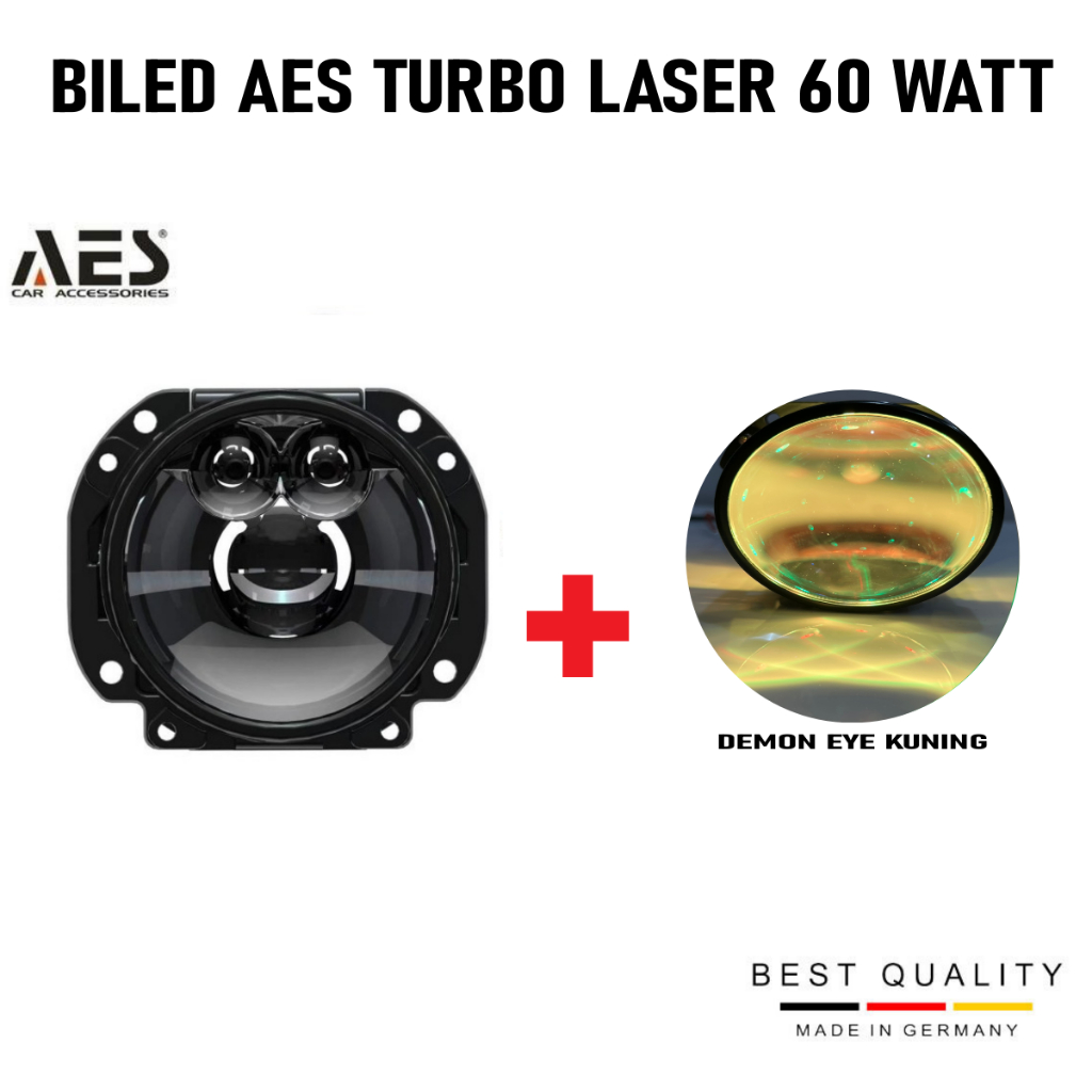 Jual ORIGINAL AES BILED TURBO DOUBLE LASER 60 WATT 2,5 INCHI BLUELENS ...