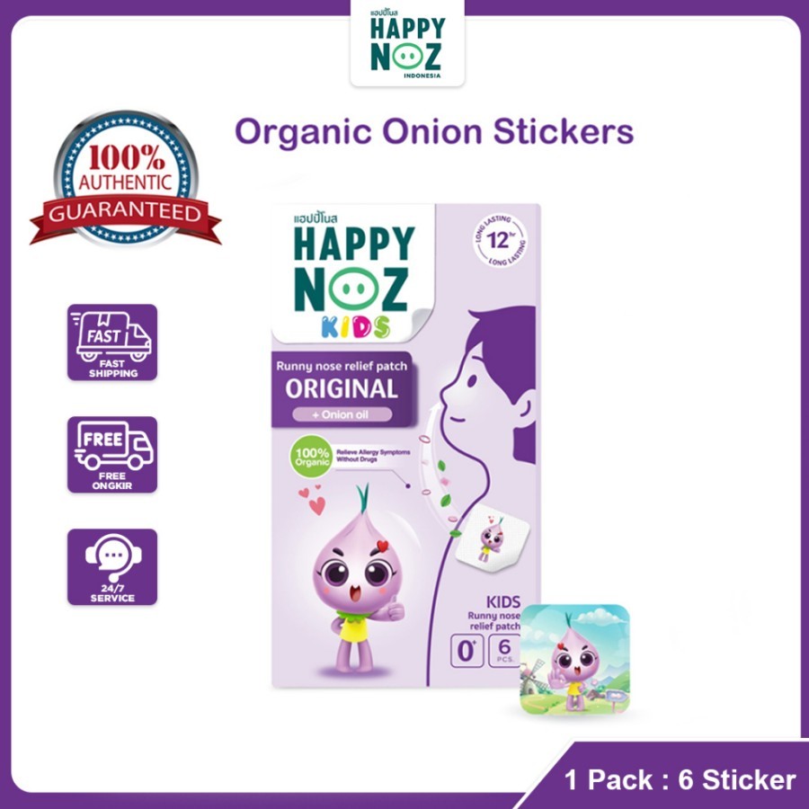 Jual Happy Noz Kids Original | Sticker Bawang Anti Alergi dan Flu ...