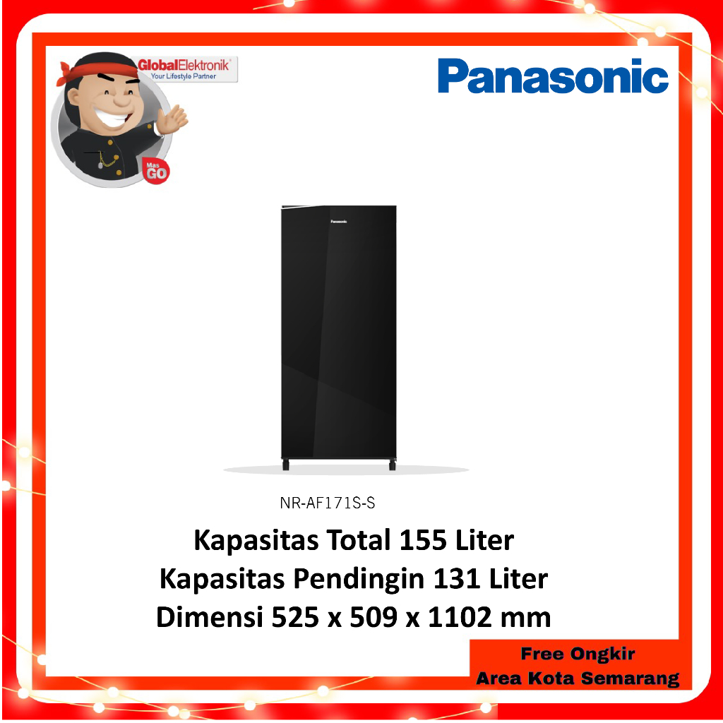 Jual PANASONIC KULKAS 1 PINTU NR-AF171S-S | Shopee Indonesia