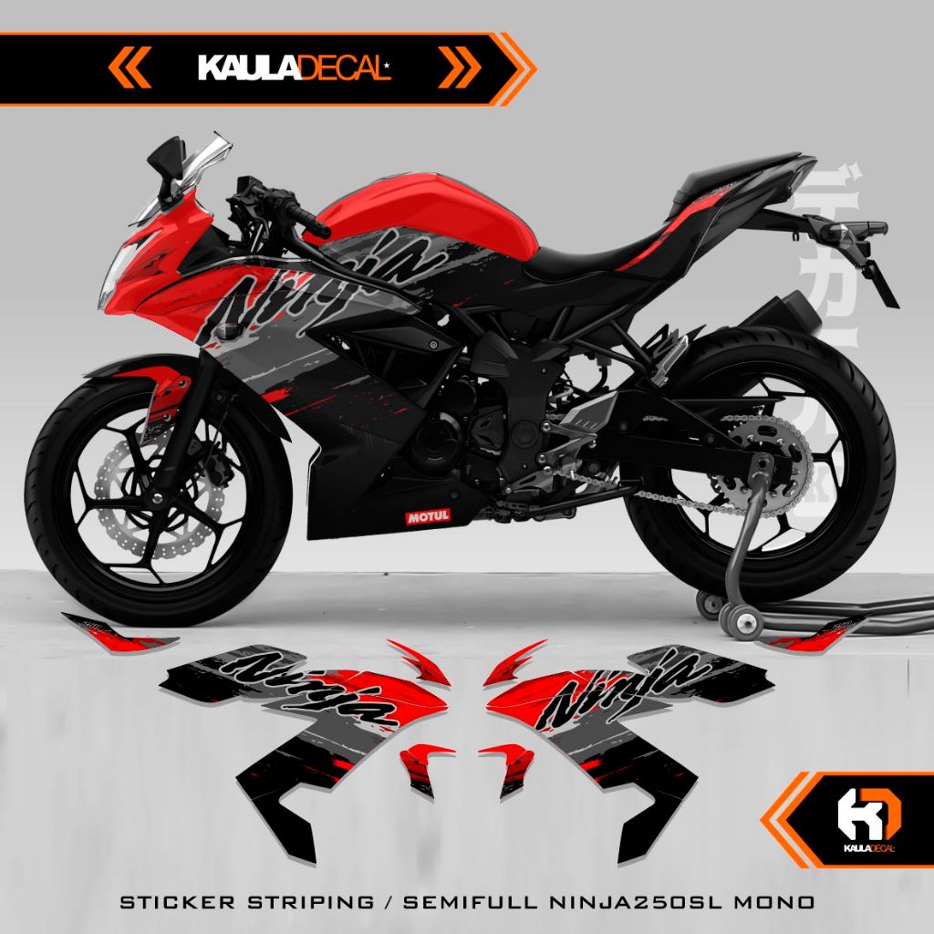 Jual STRIPING NINJA250SL MONO MOTIF 11 / STICKER / NINJA250RR MONO ...