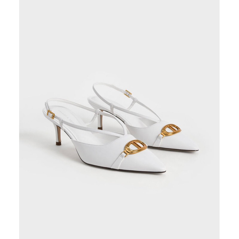 Jual White Heels 6cm - Charles and keith - party heels | Shopee Indonesia