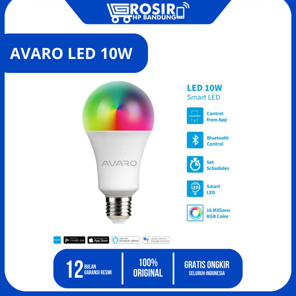 Jual Avaro Smart LED 10W Lampu Bluetooth Bulb 10 Watt - Garansi Resmi ...