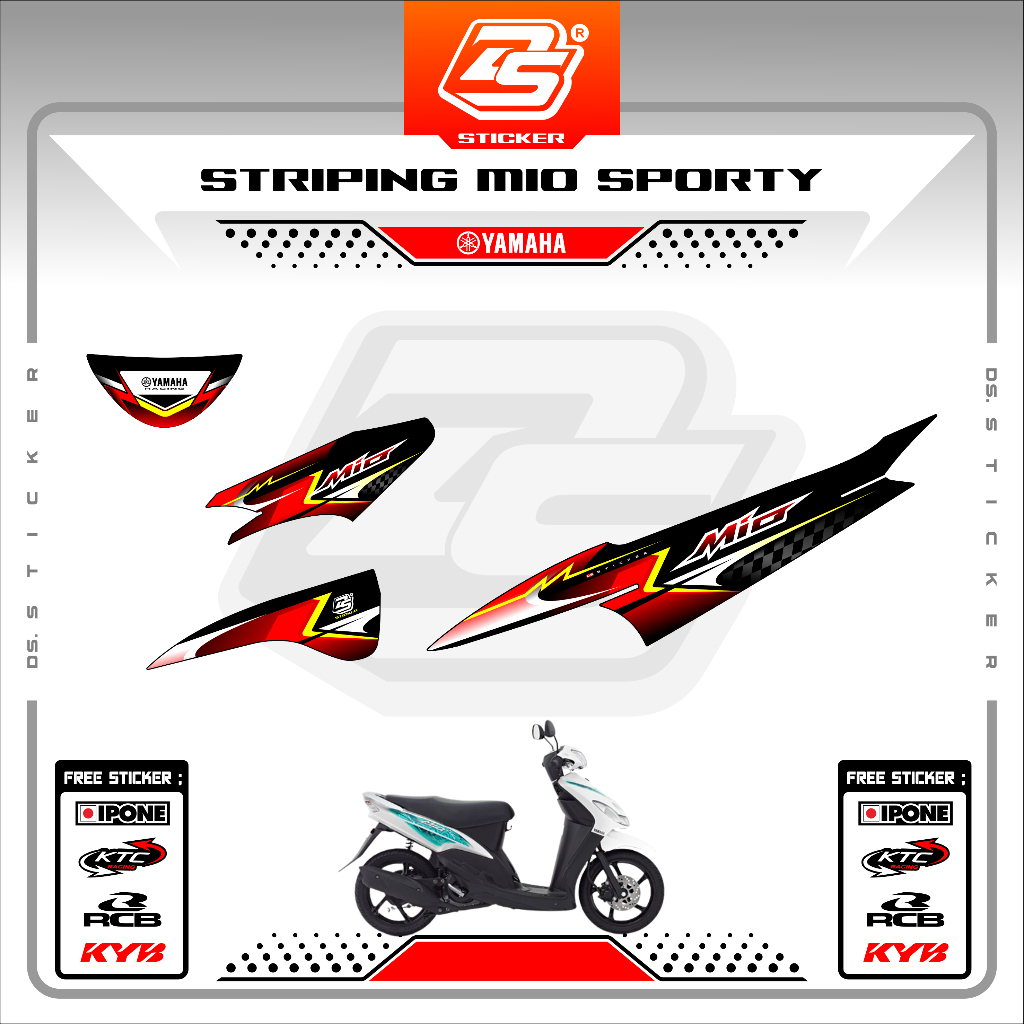 Jual Stiker Mio Sporty Mio Smile Sticker Striping Variasi Mio Smile - Striping Motor Mio Smile ...