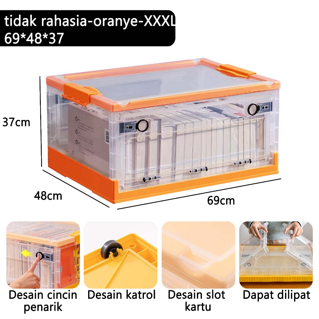 Jual Storage box kotak penyimpanan kotak plasti transparan box Folding ...