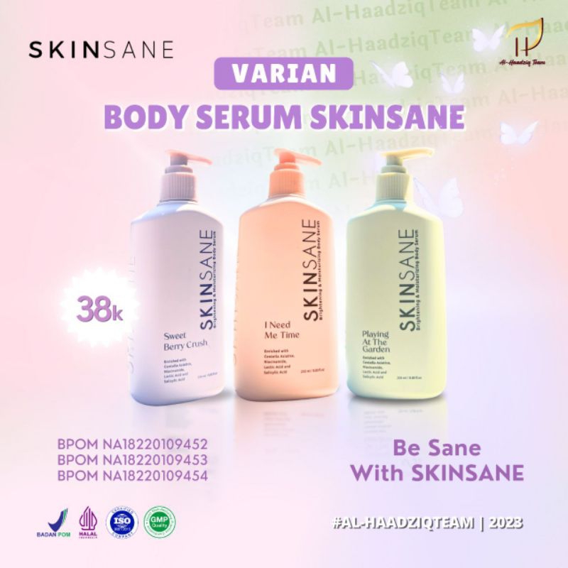 Jual SKINSANE- Brightening & Moisturizing Body Serum ORI 100% | With ...