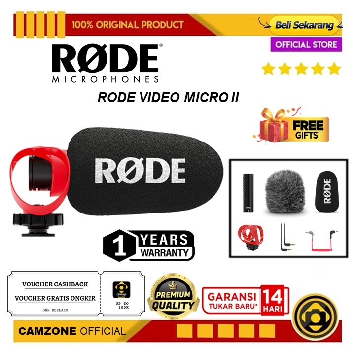 Jual Rode VideoMicro II On Camera Microphone Rode Video Micro 2 ...