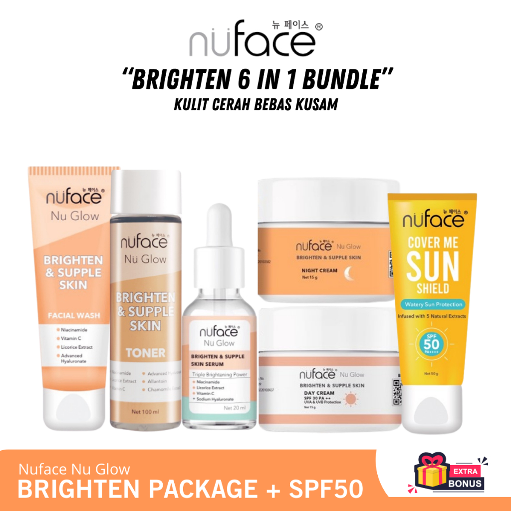 Jual Nuface Skincare Fuji 6 In 1 Nu Glow Brighten & Supple Skin Package ...