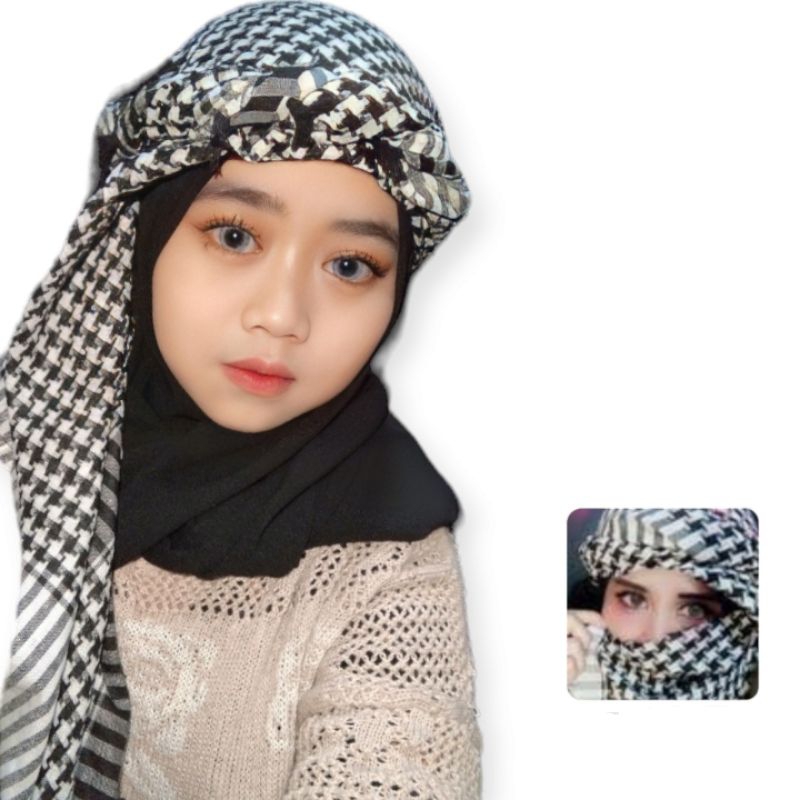 Jual Sorban Palestina Rumbai Segiempat Bisa buat Kerudung | Kerudung ...