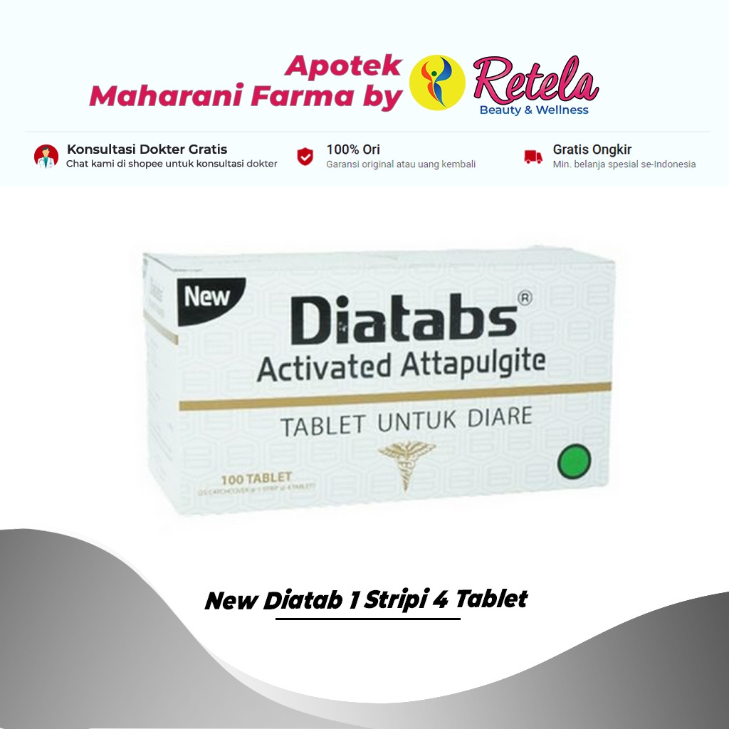 Jual New Diatab 1 Stripi 4 Tablet / Obat Diare | Shopee Indonesia