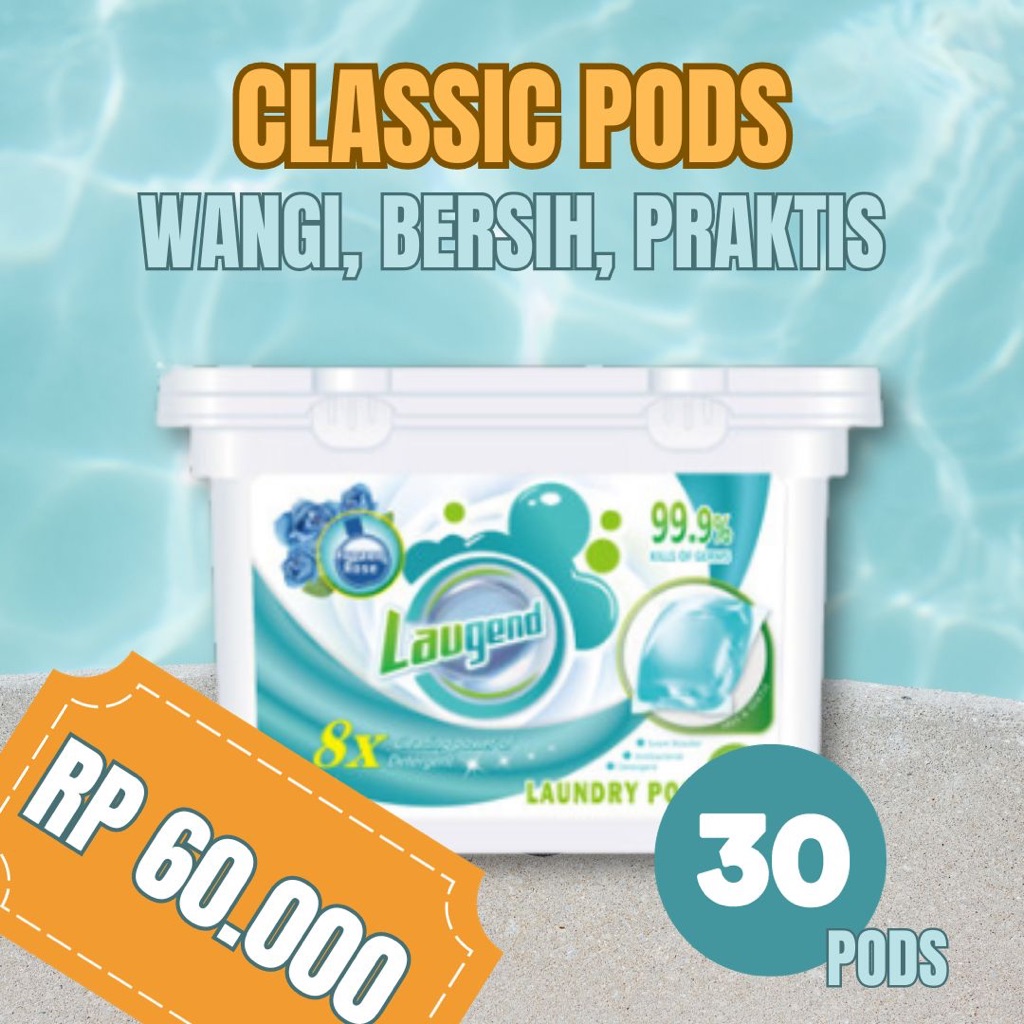 Jual 15-day pre-order [LAUGEND] Classic Pod 1 Box | Deterjen Kapsul ...