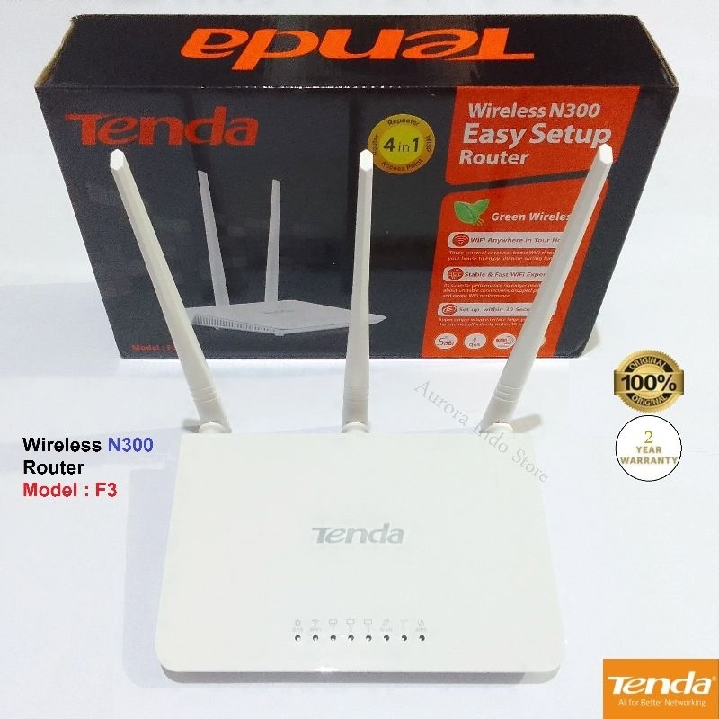 Jual Promo murah Router Tenda F3 N300 3 Antena Wireless N Router 300 ...