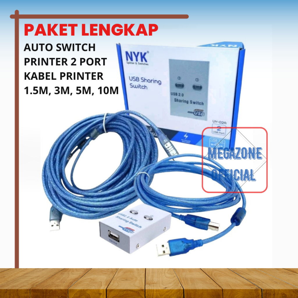Jual AUTO SWITCH PRINTER + KABEL PRINTER USB 2.0 - SHARING SWITCHER 1-2 USB / PAKET AUTO SWITCH ...