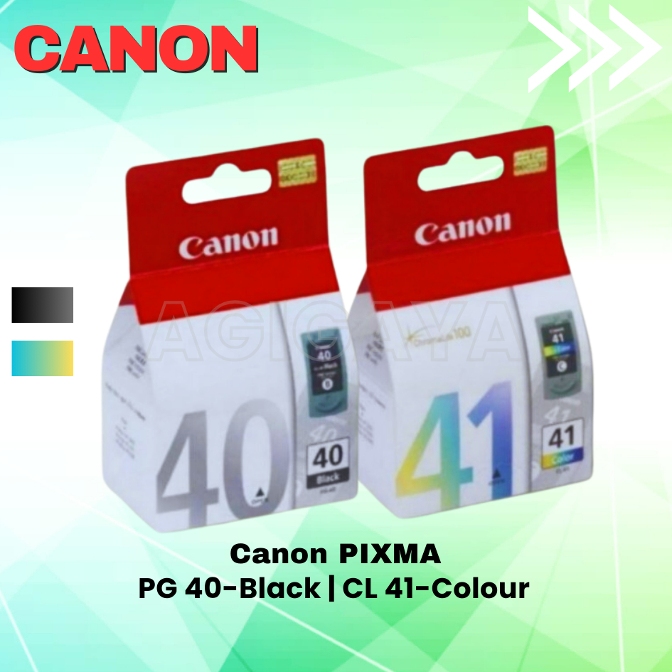 Jual 1 set paket canon 40 black canon 41 colour ori 100% | Shopee Indonesia