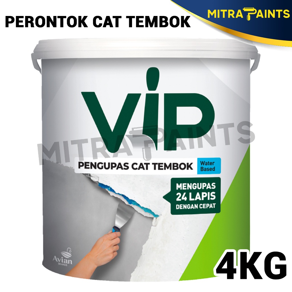 Jual PENGELUPAS CAT TEMBOK WATERBASED VIP AVIAN 4 KG / PERONTOK CAT ...