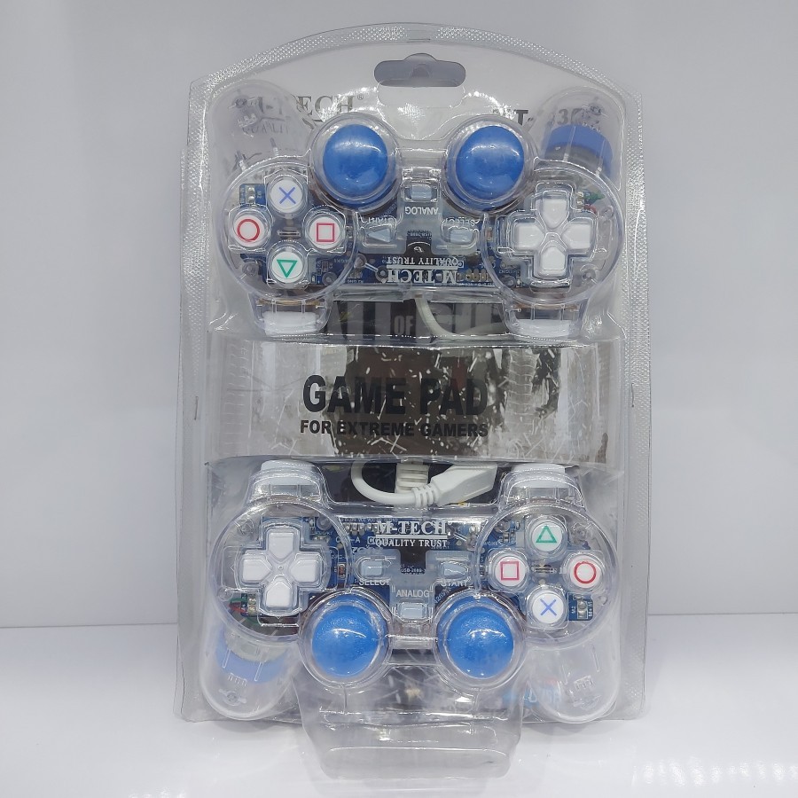 Jual STICK PS USB LAPTOP GAMEPAD PC DOUBLE TRANSPARANT (MC) | Shopee ...