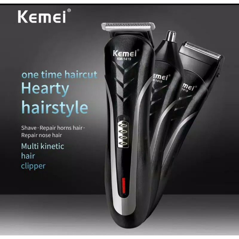 Jual Hair Clipper Kemei 1419 Alat Cukur Rambut Pria / Cukur Jenggot Kumis Jambang dan Bulu ...