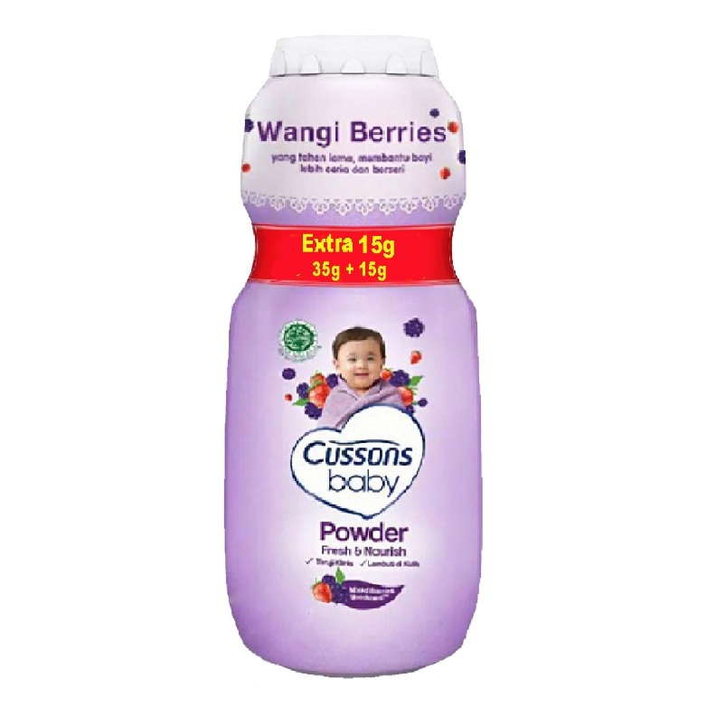 Jual CUSSONS BABY POWDER 35+15gr BEDAK BAYI MILD GENTLE SOFT SMOOTH ...