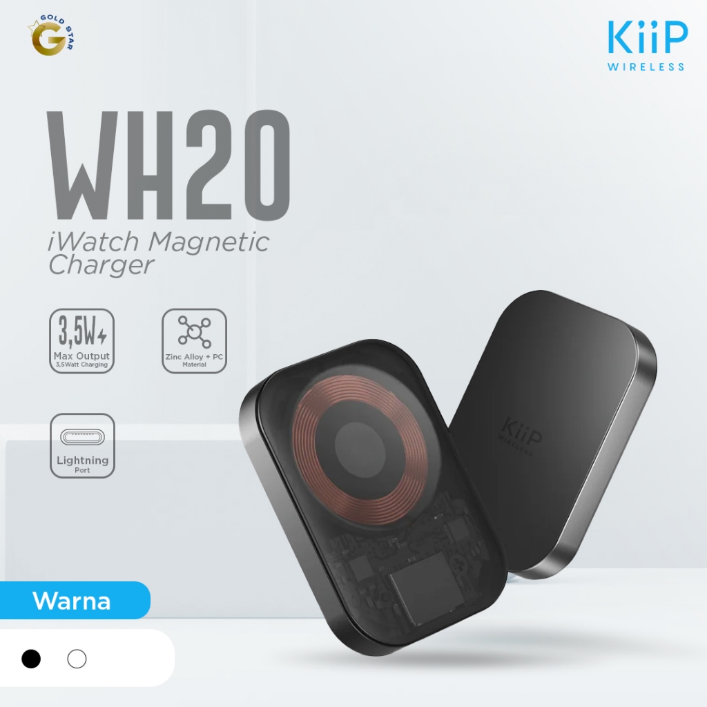 Jual KiiP Wireless WH20 Iwatch Charger Magnetic Suction | Shopee Indonesia