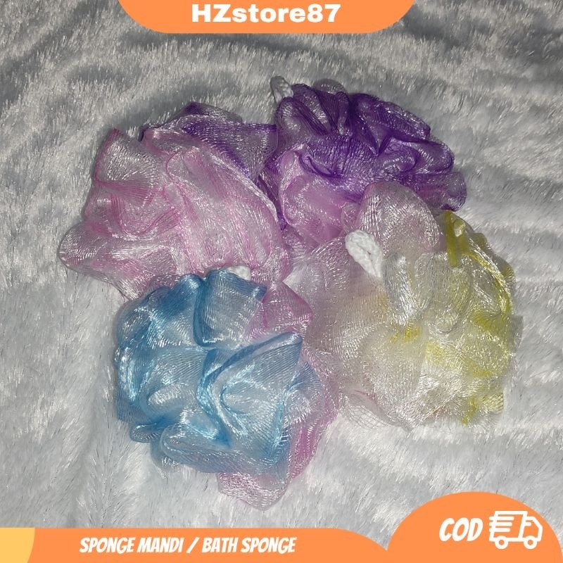 Jual Sponge Mandi Jaring Warna Warni 30 gr / Bath Sponge Rainbow ...