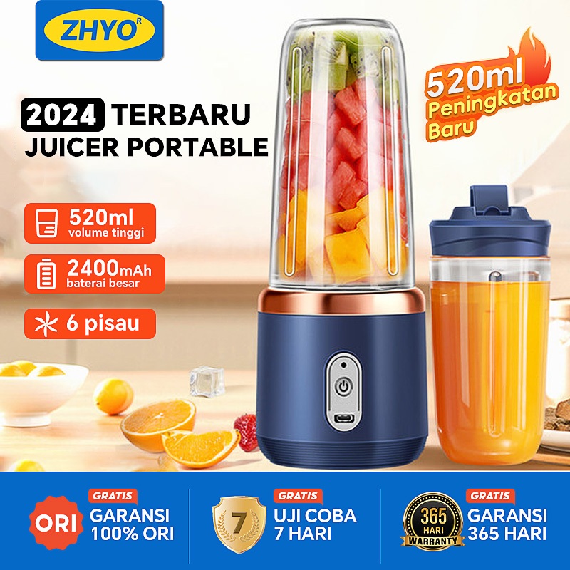Jual ZHYO 520ML Blender buah portabel multifungsi Pembuat jus mini ...