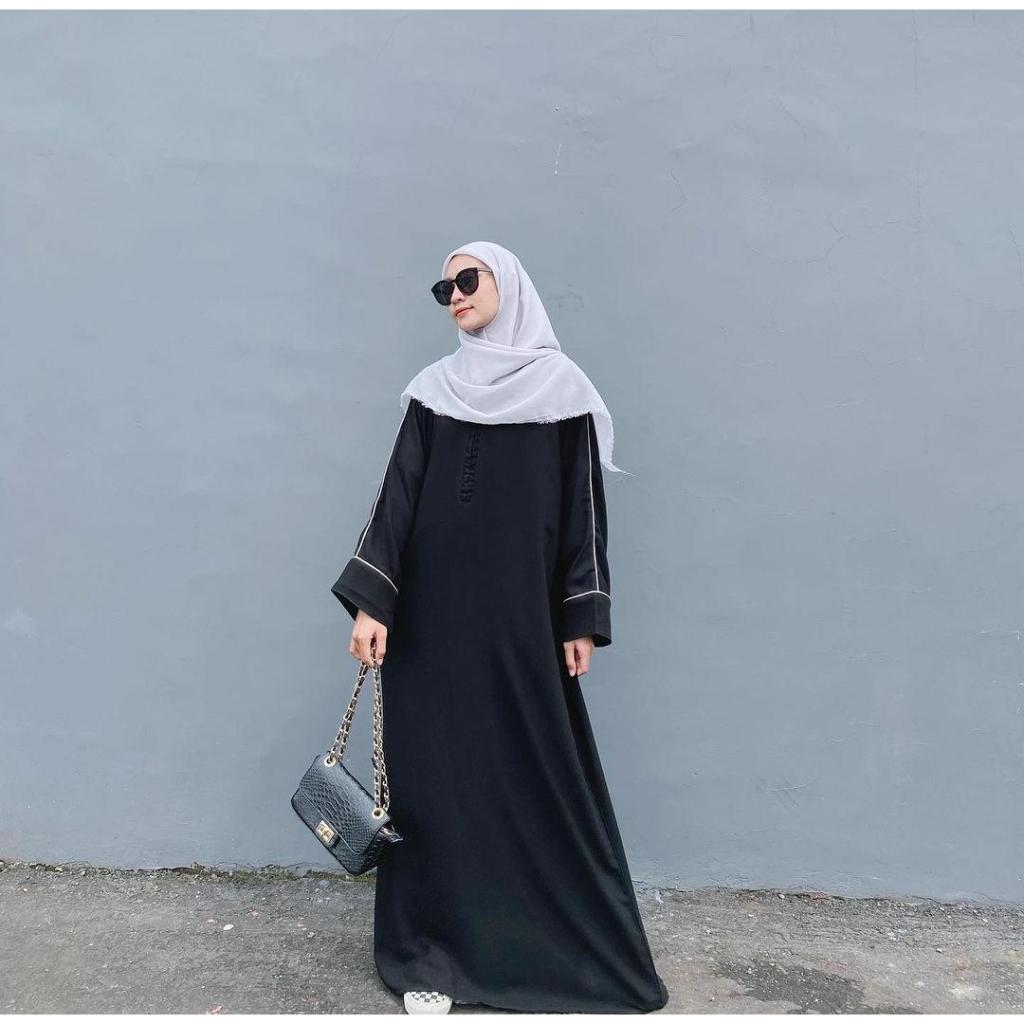 Jual Abaya asmah list putih terbaru ibu dan anak | Shopee Indonesia