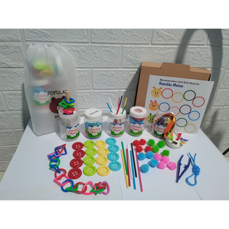 Jual SATUAN BUSY JAR MAINAN MONTESSORI SENSORY BUSY JAR MAINAN EDUKASI ...