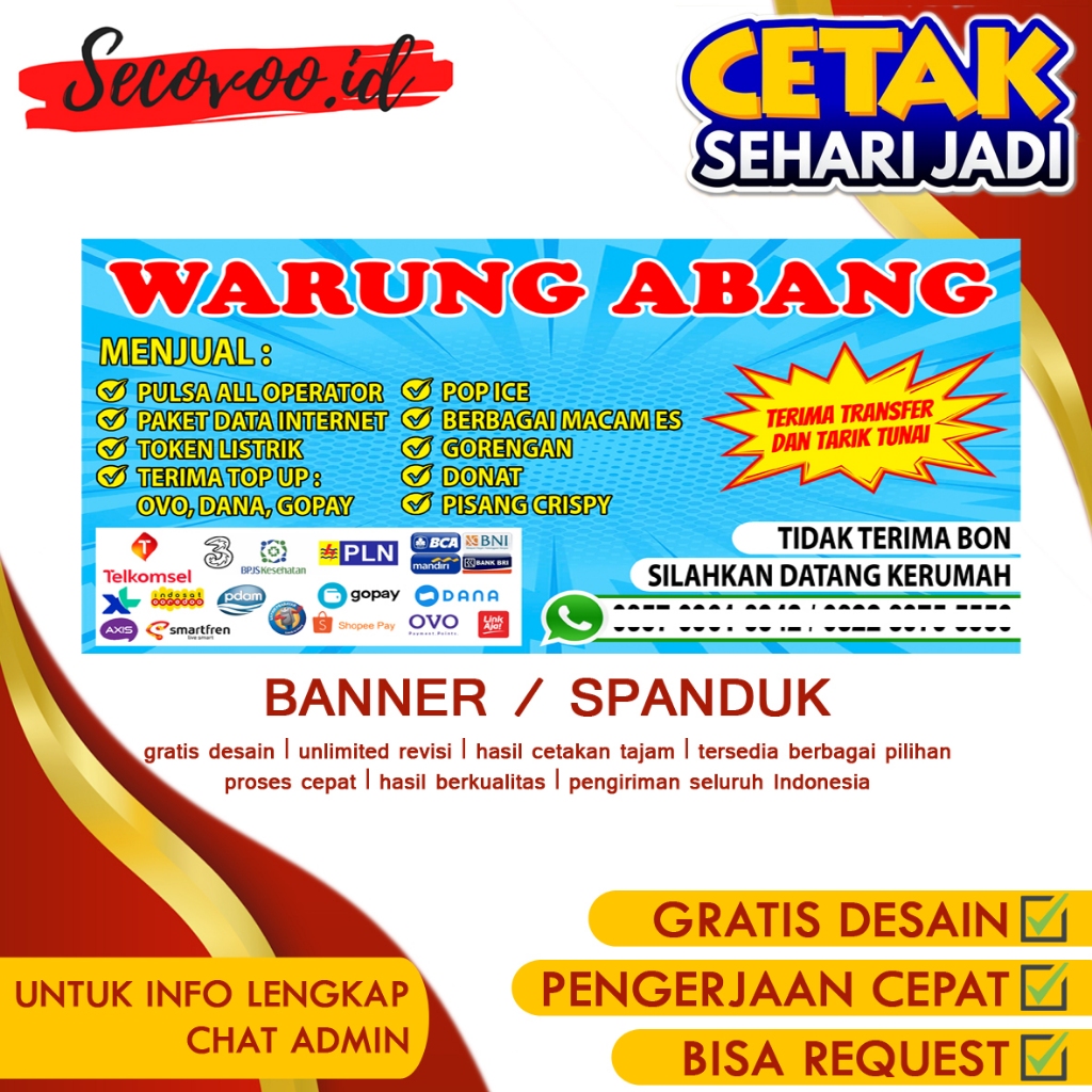 Jual Cetak Banner / Spanduk Benner Murah Kualitas Premium (Free Desain ...