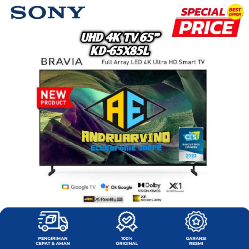 Jual SONY BRAVIA X85L 65 INCH KD-65X85L 4K UHD HDR GOOGLE TV 65X85L | Shopee Indonesia