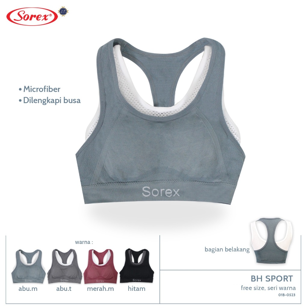 Jual BH Sport Bra Sorex Premium Bahan Microfiber Wanita Remaja Olahraga Senam Jogging Gym Yoga ...