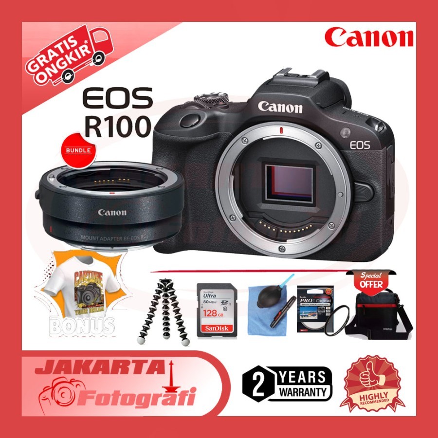 Jual Canon EOS R100 KIT 18-45mm Mirrorless Camera | Shopee Indonesia
