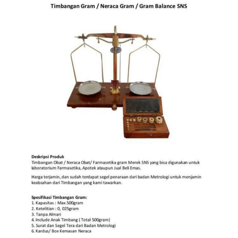 Jual Timbangan Gram/ Neraca Gram/ Gram balance SNS | Shopee Indonesia
