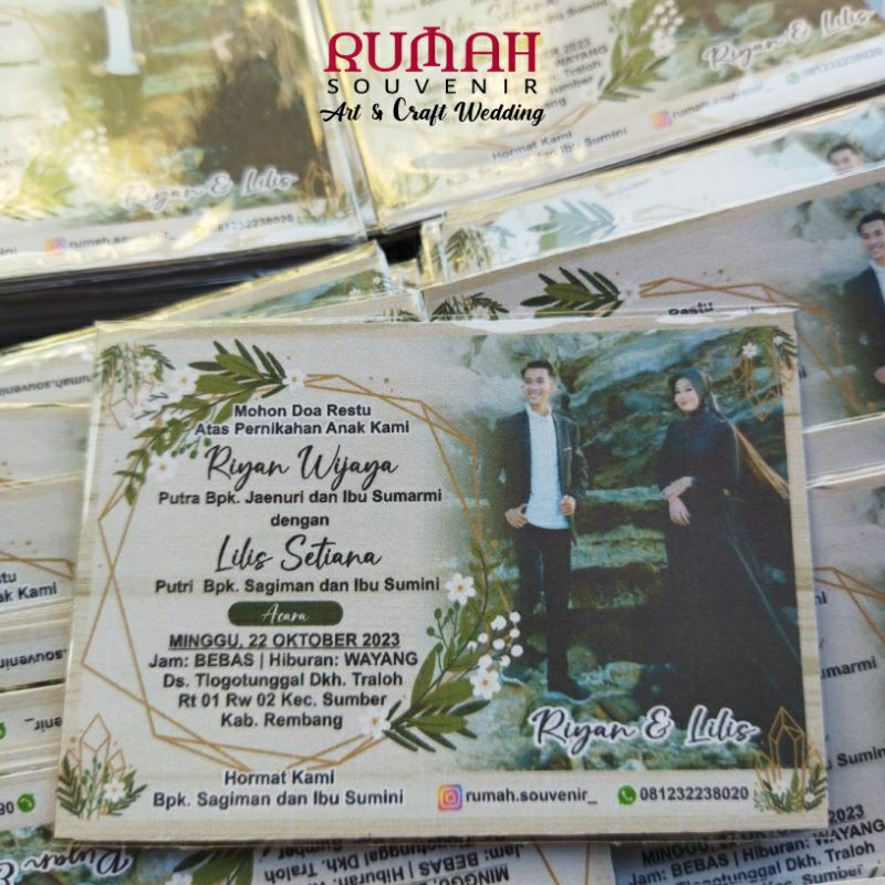 Jual Undangan Pernikahan Murah | Kartu Nasi Nikah | Kartu Punjungan ...