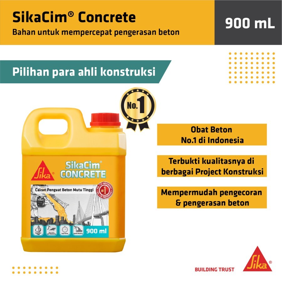 Jual Pengeras Beton/Obat Cor SIKACIM CONCRETE ADDITIVE-SIKA(900ML) | Shopee Indonesia