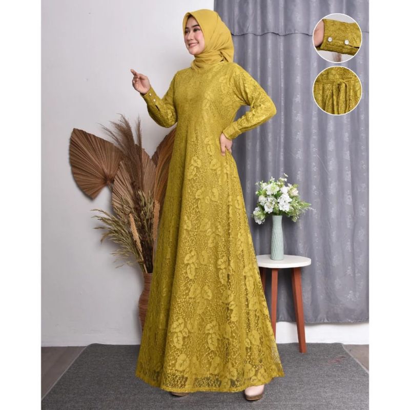 Jual (COD)DRESS TERBARU GAMIS BURKAT JUMBO SIZE M L XL XXL 3XL / GAMIS ...
