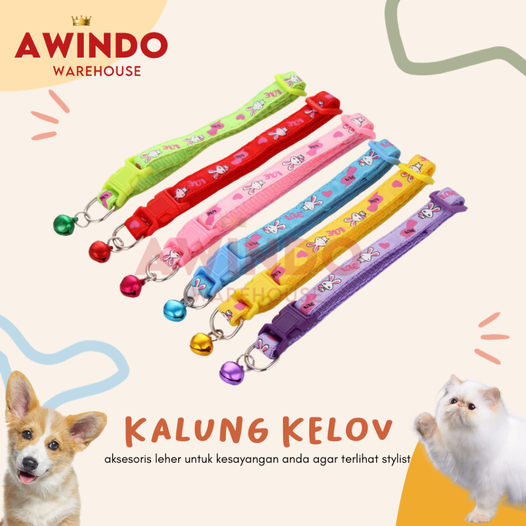 Jual KELOV K11 - Kalung Lonceng Pita Leher Kucing Anjing Cat Collar ...