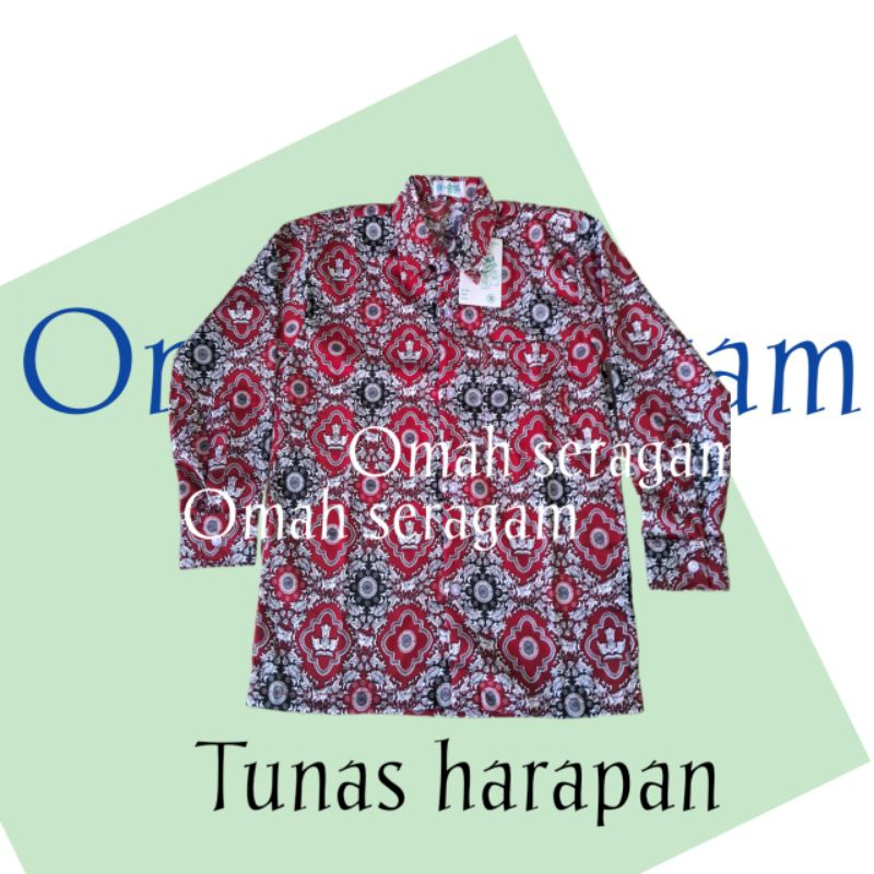 Jual Baju seragam sekolah batik SD merah lengan panjang | Shopee Indonesia