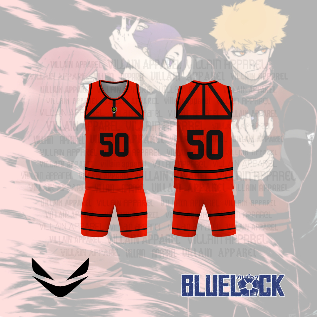 Jual Jersey Futsal & Football Motif VL Replika Anime Tim Red Blue Lock ...
