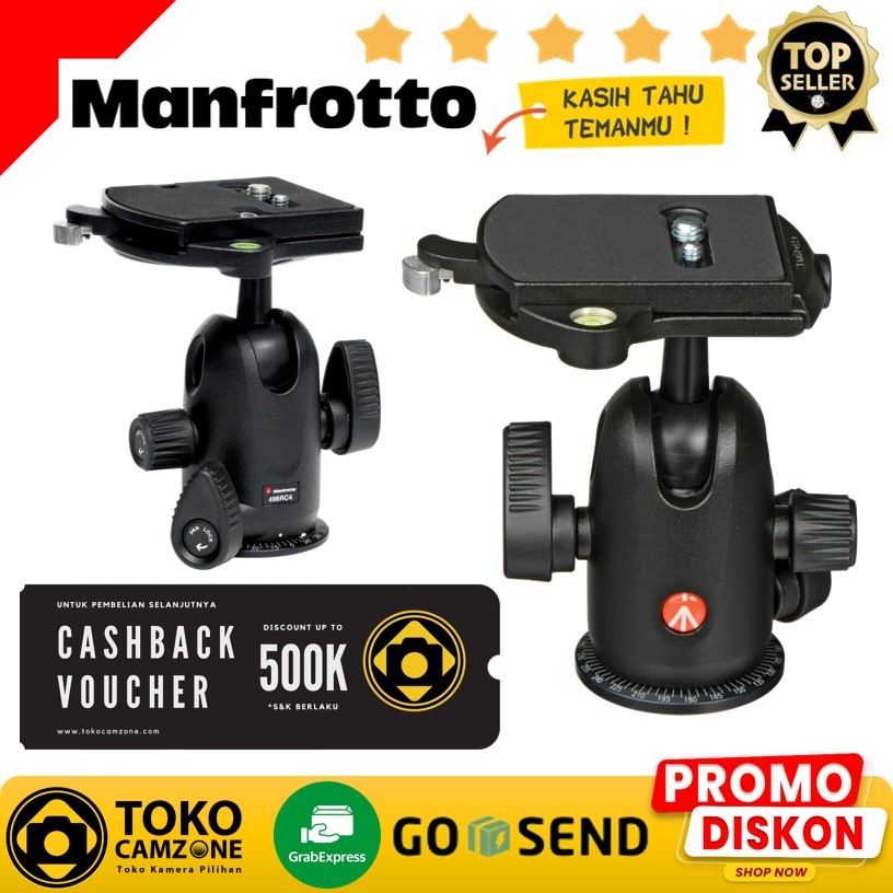 Jual Manfrotto 498 RC4 Midi Ball Head with RC4 Quick Release - Original ...