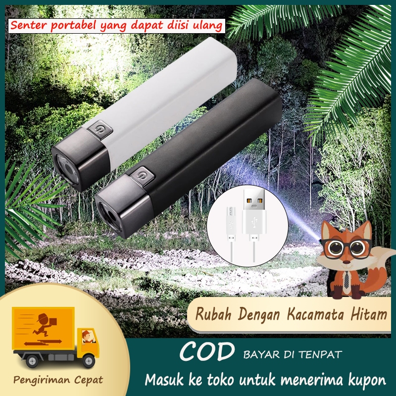 Jual Senter LED super terang 600 meter/ long shot / power bank ...