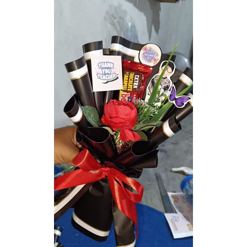 Jual bucket hari guru buket mini topper selamat | Shopee Indonesia