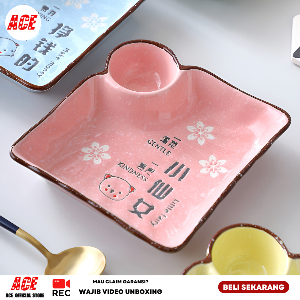 Jual Piring pangsit keramik piring saus piring keramik plate piring ...