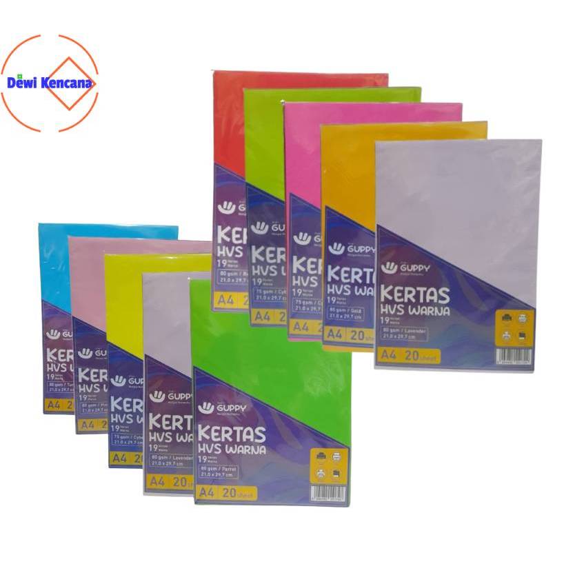 Jual Kertas HVS Warna A4 Guppy | HVS A4 warna | Shopee Indonesia