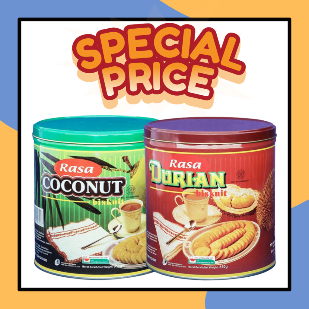 Jual AIM Biscuit Kaleng 350gr rasa kelapa coconut durian | Shopee Indonesia