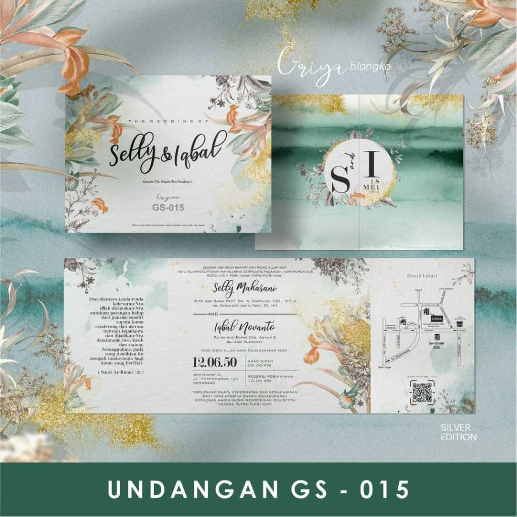 Jual Blangko Undangan GRIYA SILVER 015 | GS 015 (Free File Setting ...