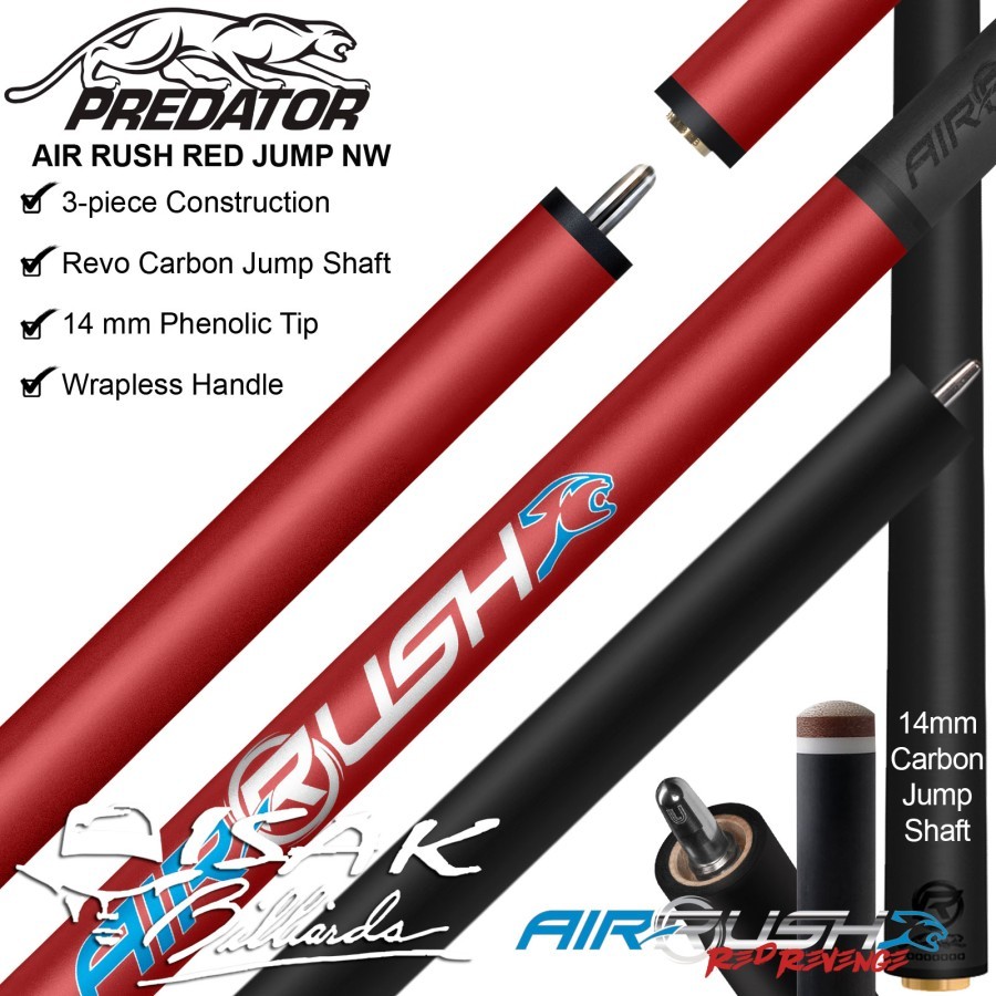 Jual Predator Air Rush Red Carbon Jump Cue NW - Stick Billiard Loncat Merah | Shopee Indonesia