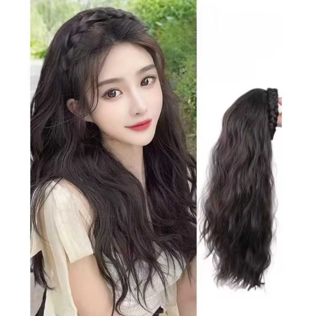 Jual Wig Bando Kepang Curly Warna Hitam Panjang 60 Cm Wig Bando Kepang ...