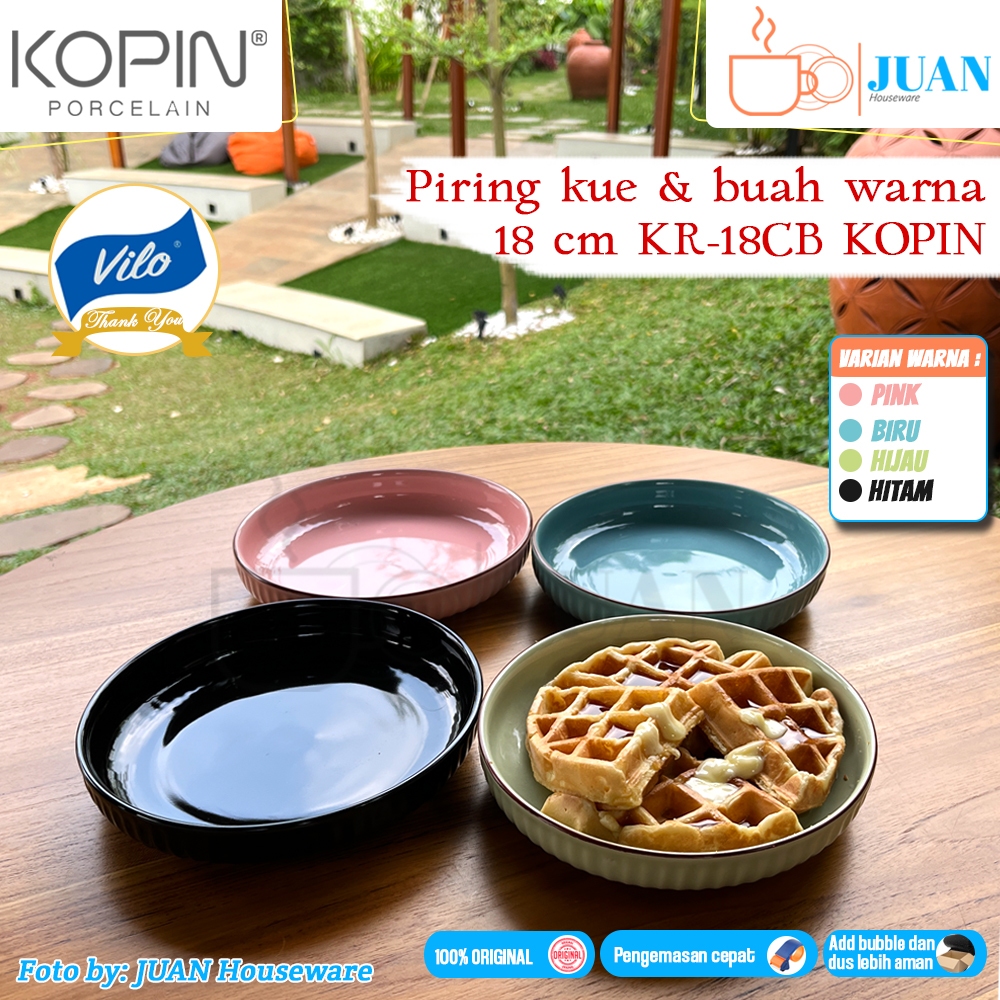Jual KOPIN Piring kue motif labu 18cm / piring salad / piring porcelain ...